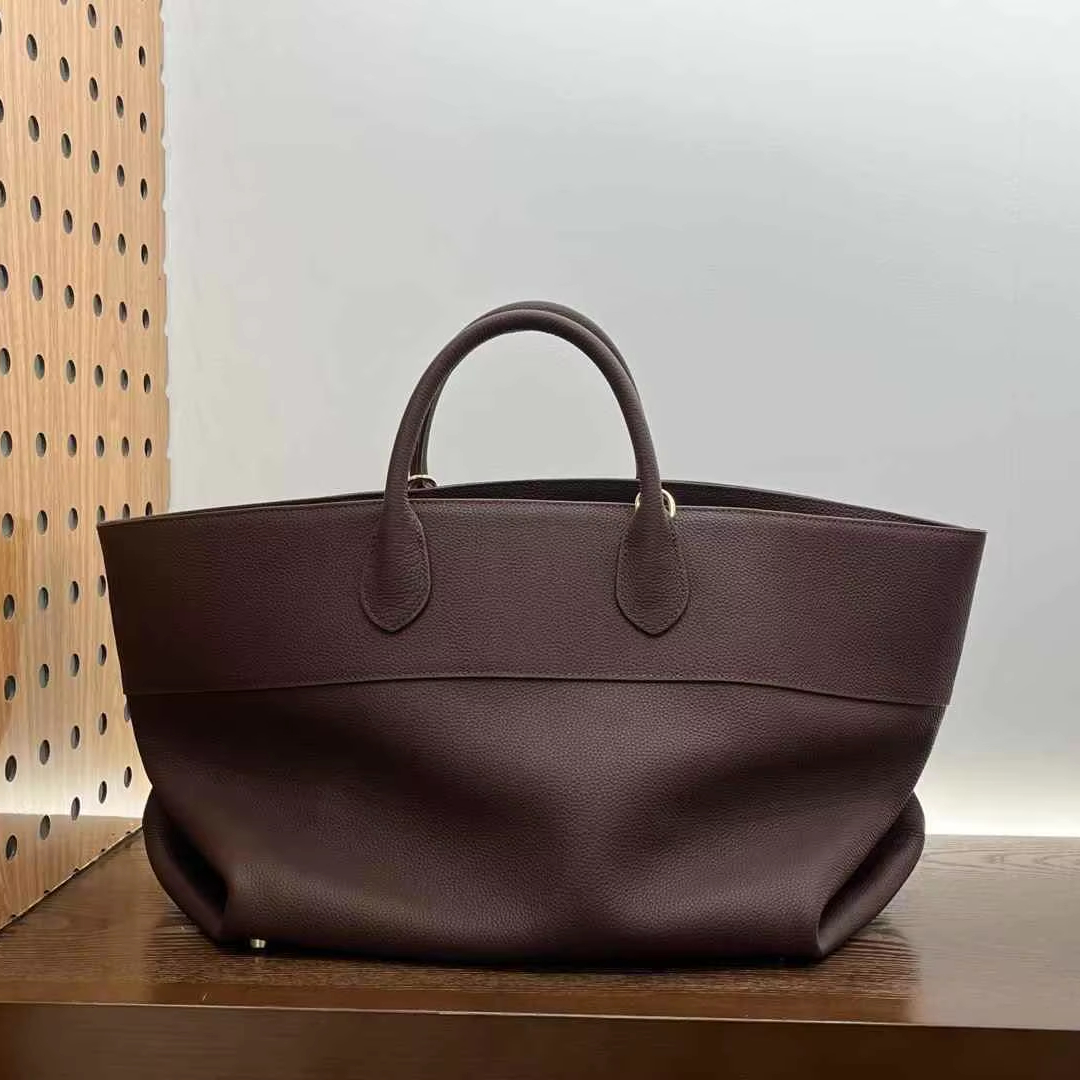 Large Capacity Vintage Leather Handbag Fashion Shoulder Tote Bag