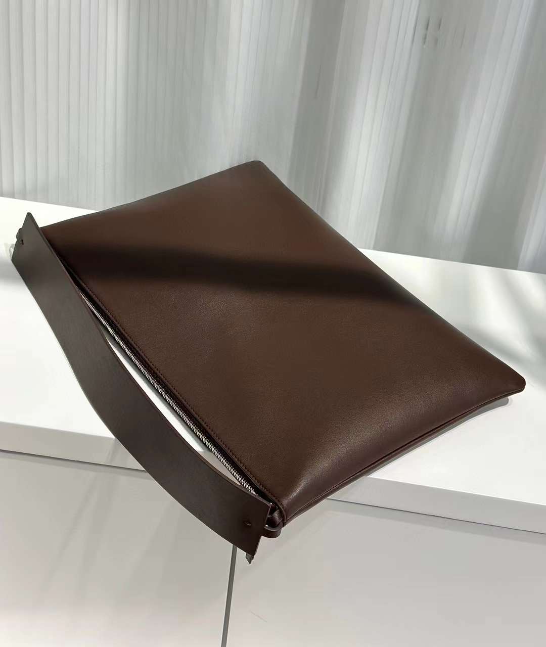 Custom Geometric Leather Shoulder Bag | Triangle Hobo Purse Source ...